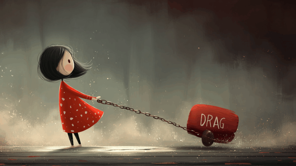 drag（引きずる・時間がかかる・退屈）の意味と使い方 – 英単語「drag」をやさしく解説＋例文 | 英語のアーカイブ