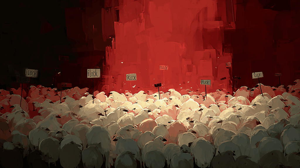 flockの意味・使い方・例文｜gather・crowd・swarmとの違いも解説 | 英語のアーカイブ